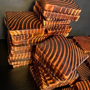 Unleash the Wild Square Tiger Stripe Coasters Handcrafted for Nature ...