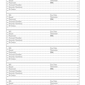 Password Key, Log, Chart, Tracker, A4, Letter, Keep Passwords Safe ...