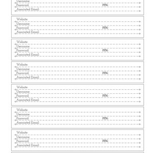 Password Key, Log, Chart, Tracker, A4, Letter, Keep Passwords Safe ...
