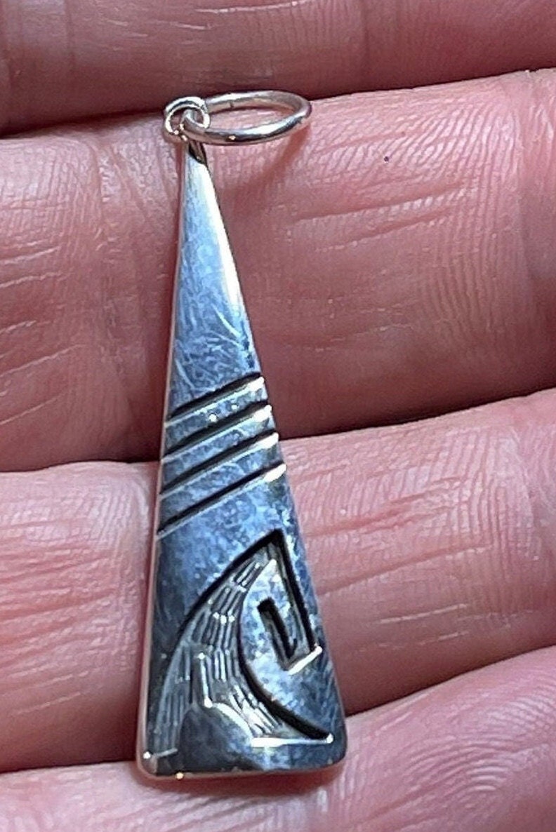 Vintage Native American Hopi 925 Sterling Silver Pendant Signed - Etsy