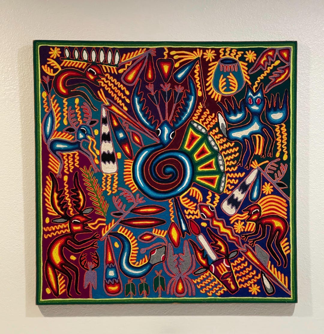 Indigenous Yarn Art From the Huichol Indians of Mexico