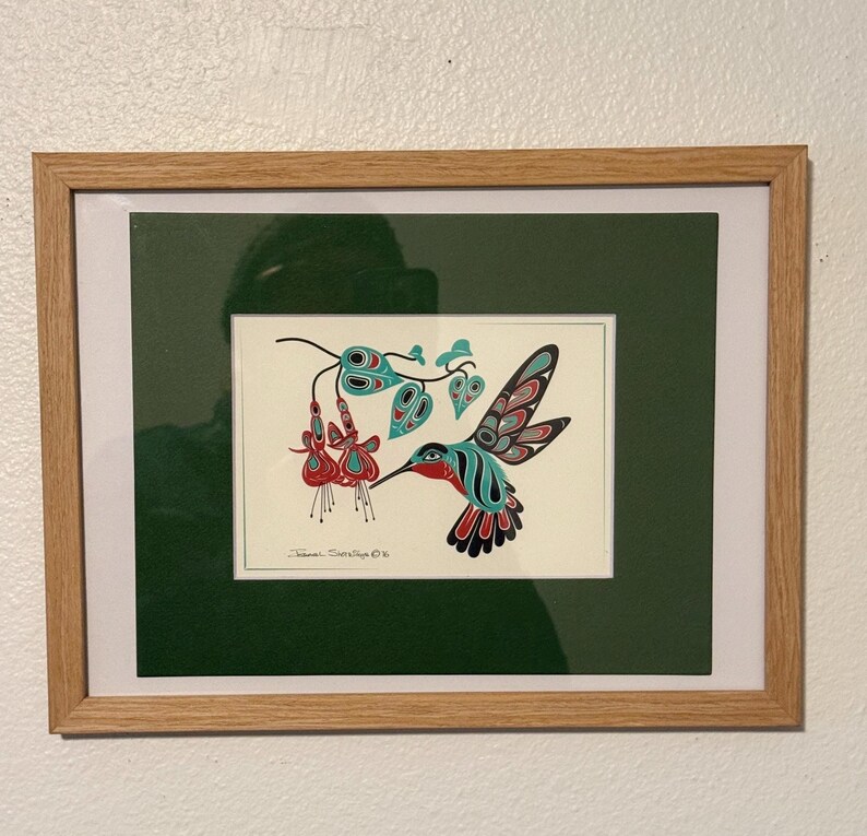 Tlingit Hummingbird Formline Print, Native Alaskan Art in Wood Frame - Etsy