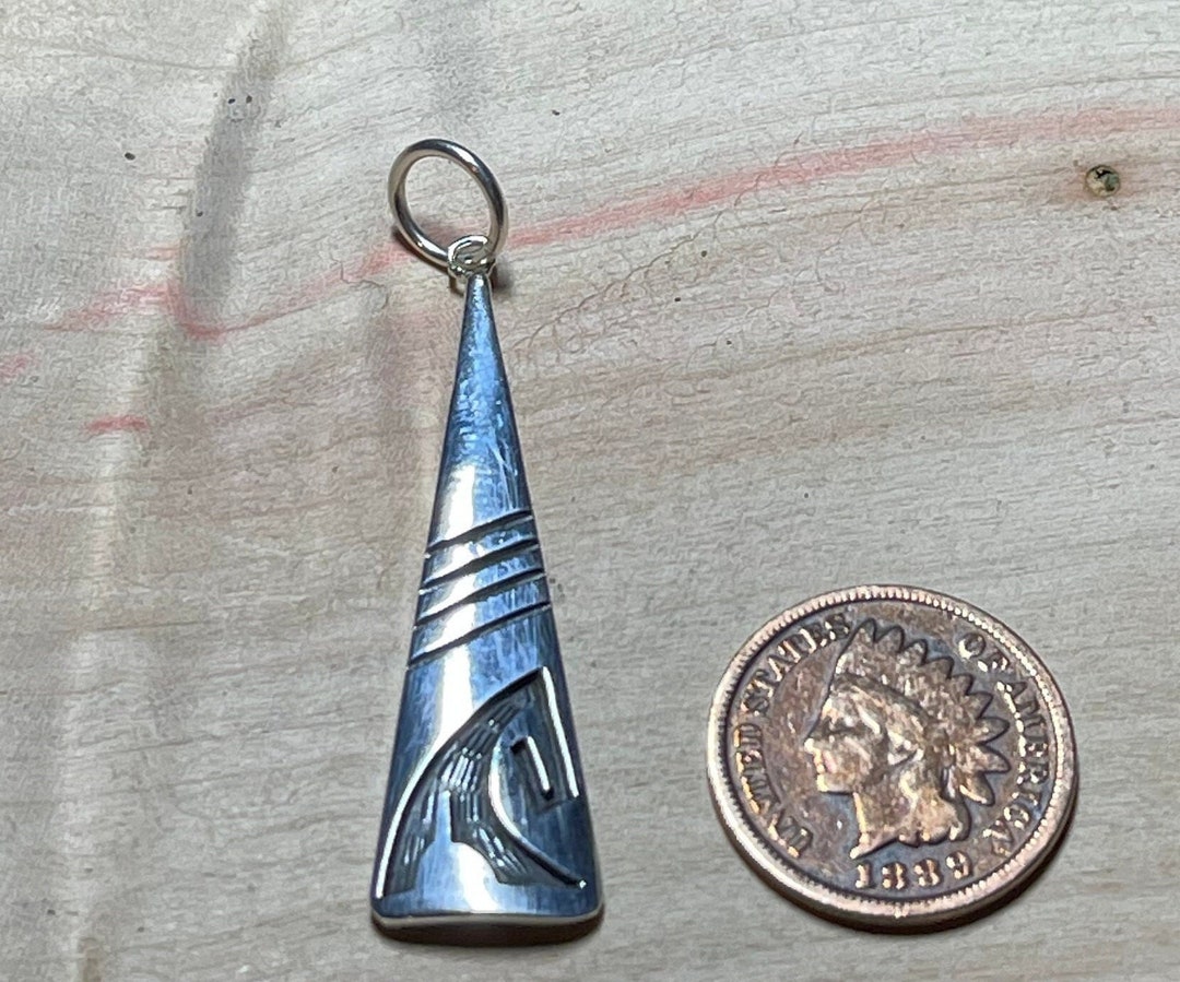 Vintage Native American Hopi 925 Sterling Silver Pendant Signed - Etsy