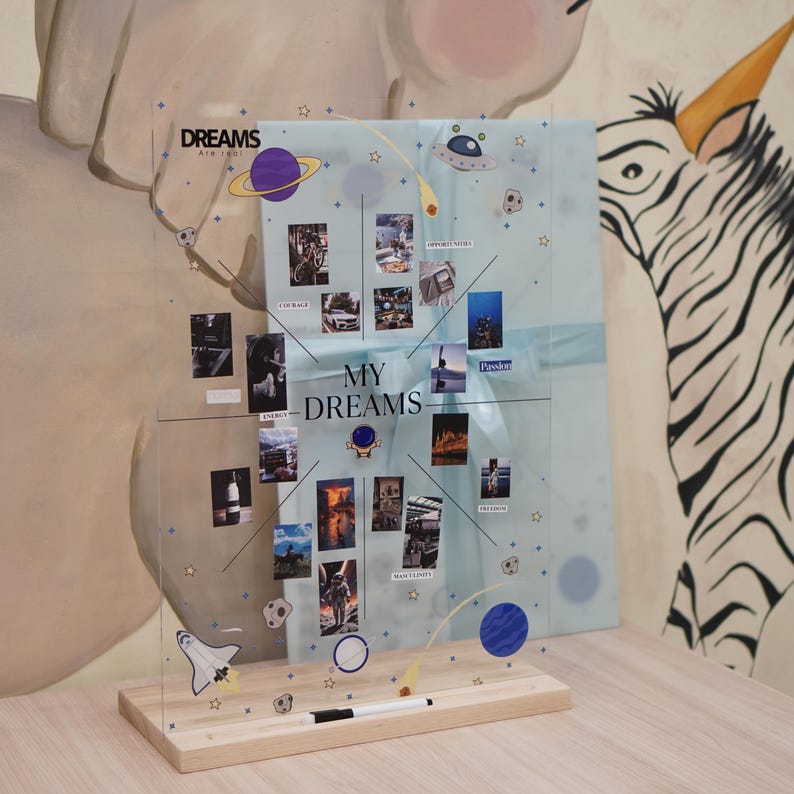 Kids Vision Board Kit – Acrylic Dream Board for Boys & Girls | Goal ...
