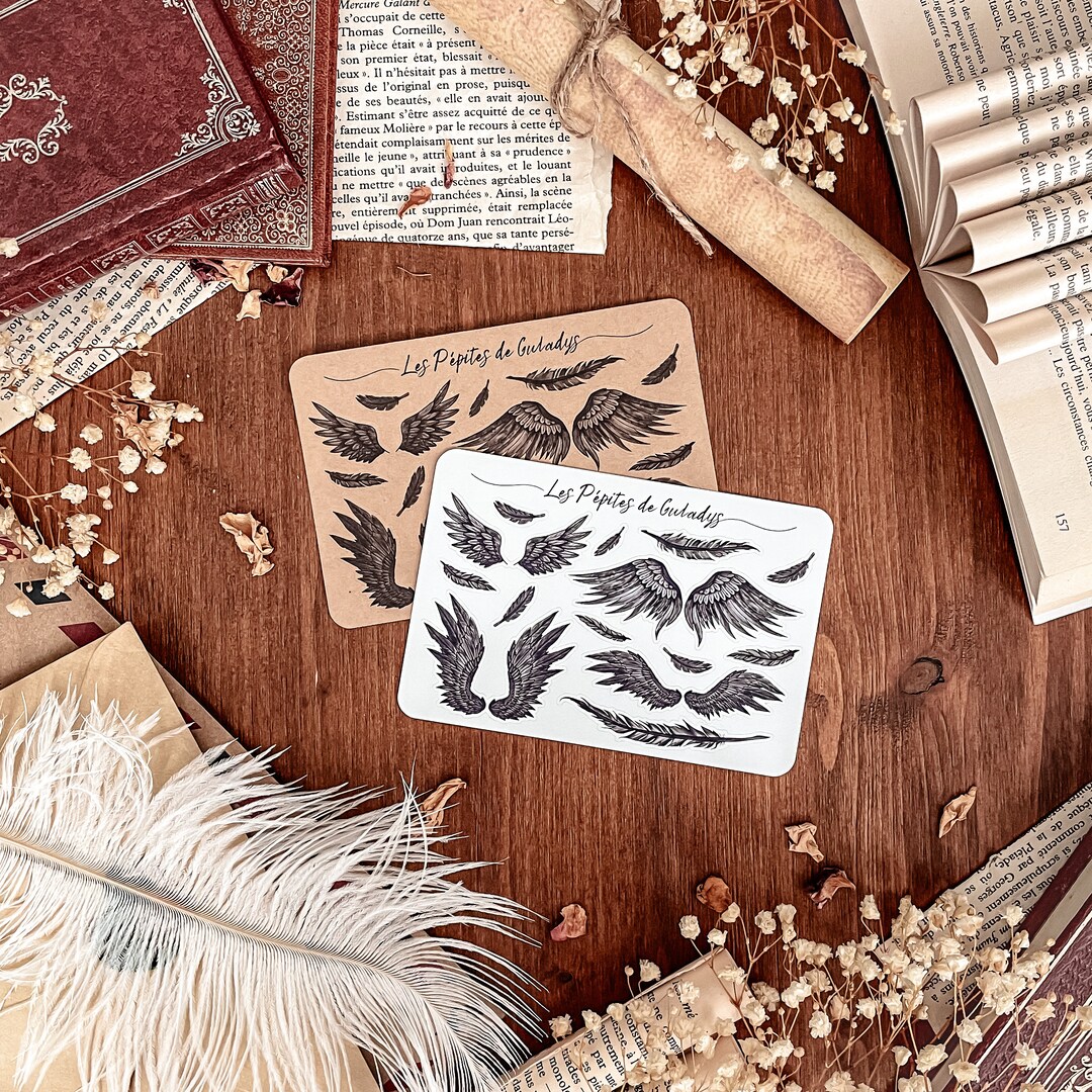Sheet of Angel Wings Stickers - Etsy