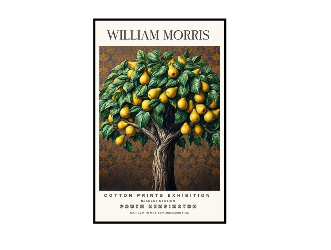 William Morris Lemon Tree Exhibition Print, William Morris Print, Lemon ...