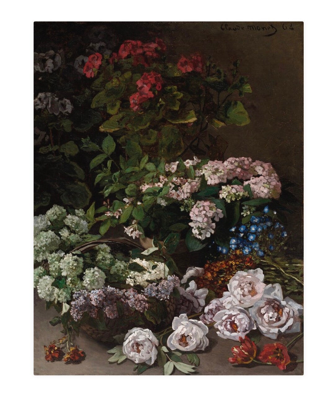 Monet Spring Flowers Print, Monet Print , Spring Flowers print, vintage ...