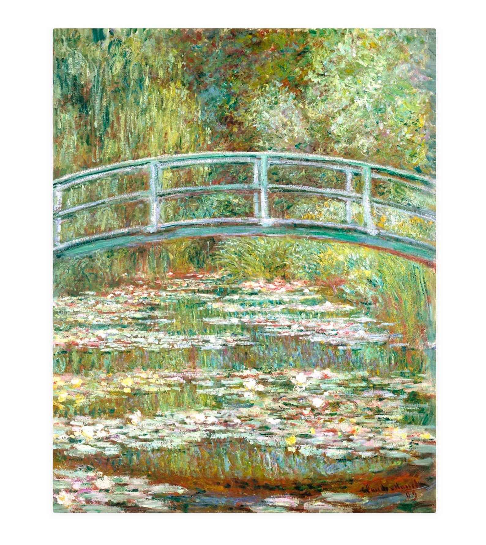 Monet Bridge Over a Pond of Water Lilies Print, Giverny Print,monet ...