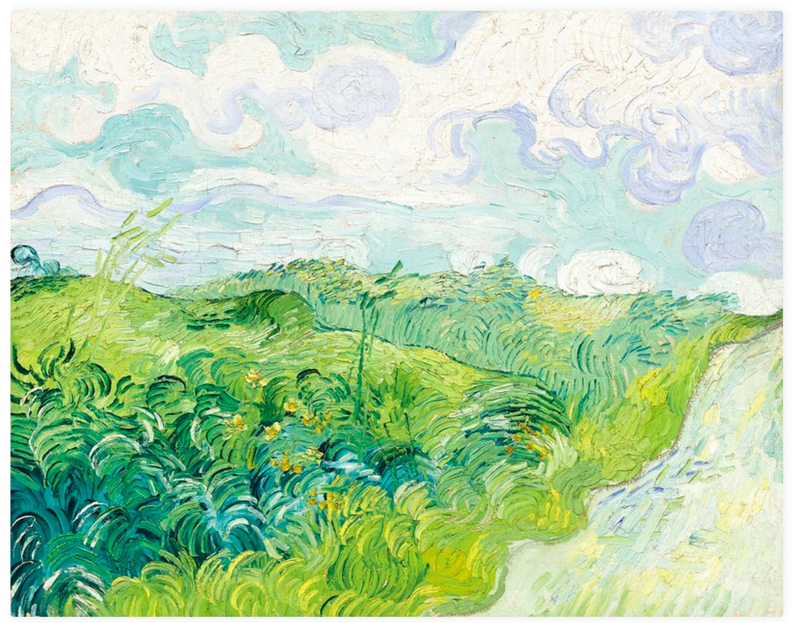 Van Gogh green wheat fields impresión Van Gogh impresión | Etsy