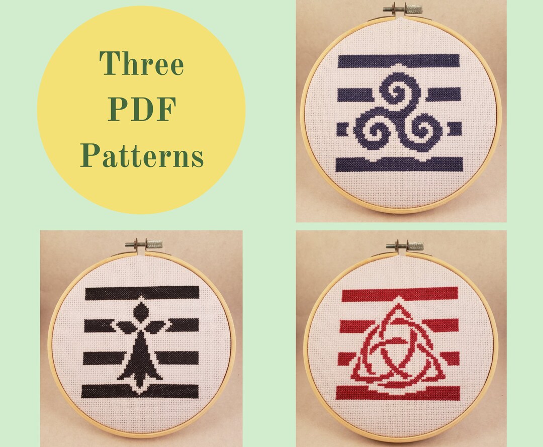 Three Breton Cross Stitch Patterns Instant Download Pdfs Symbols of ...