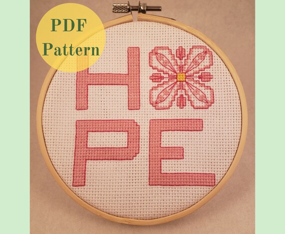 Hope Counted Cross Stitch Pattern Instant Download PDF | Etsy