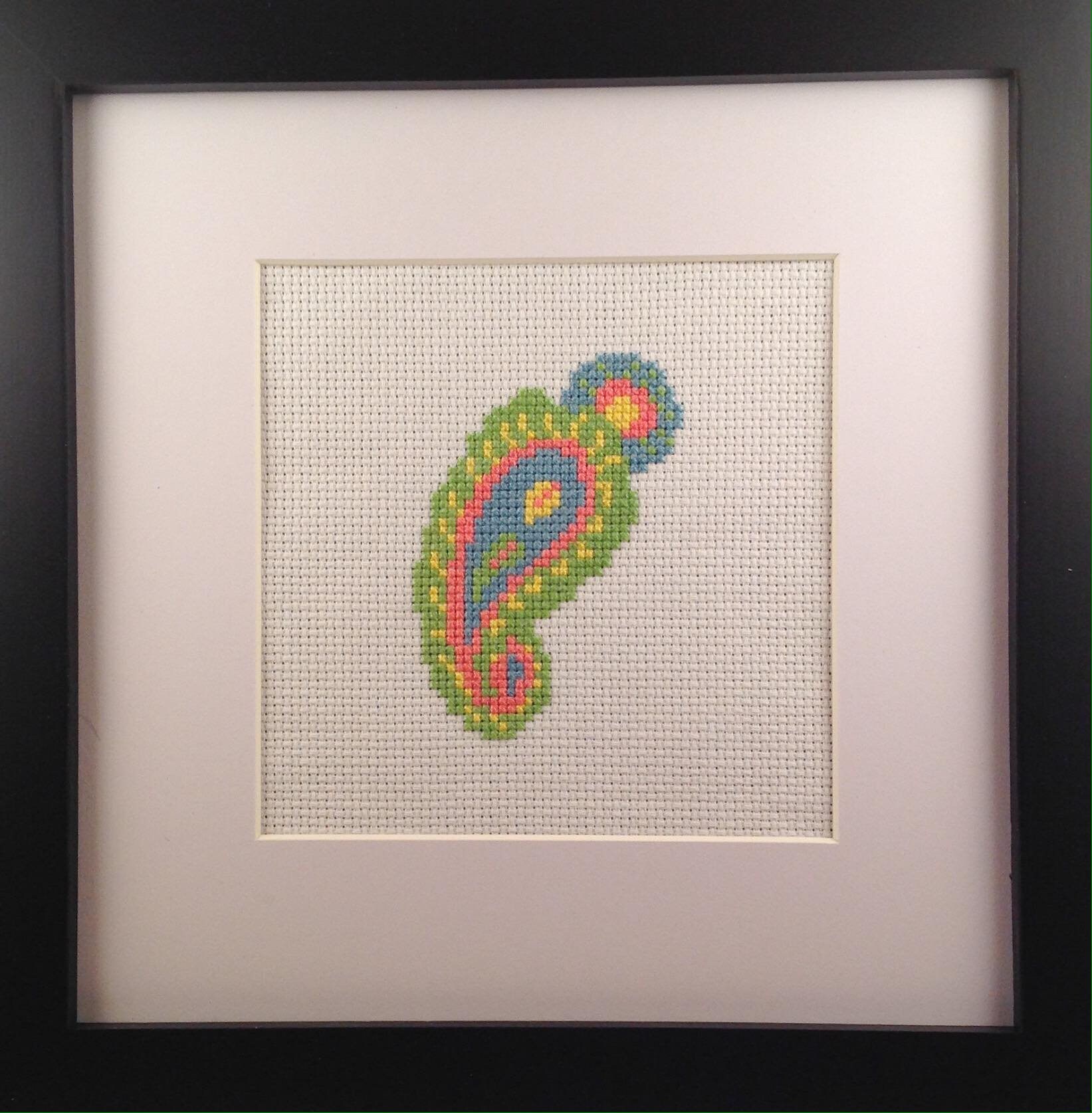 Paisley Counted Cross Stitch Pattern - Instant Download PDF - 'flirty ...