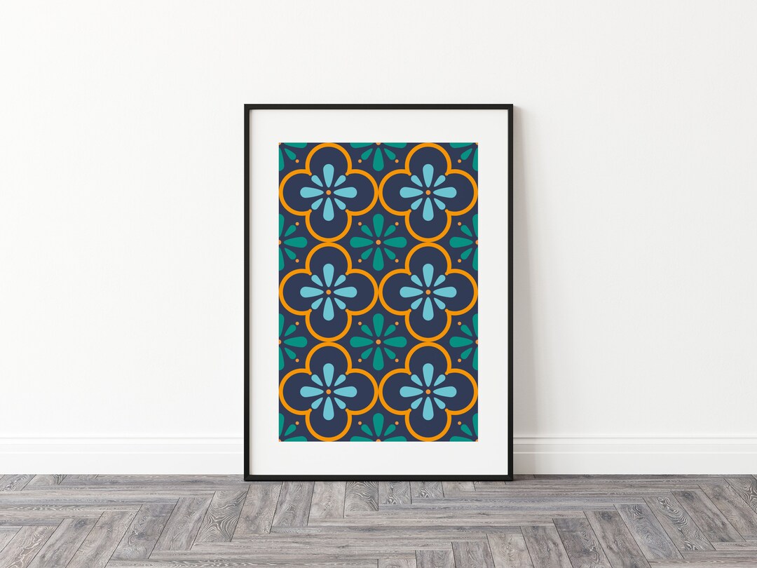 Andalusian Tiles Wall Art Spanish Print Islamic Moorish Art Islamic ...