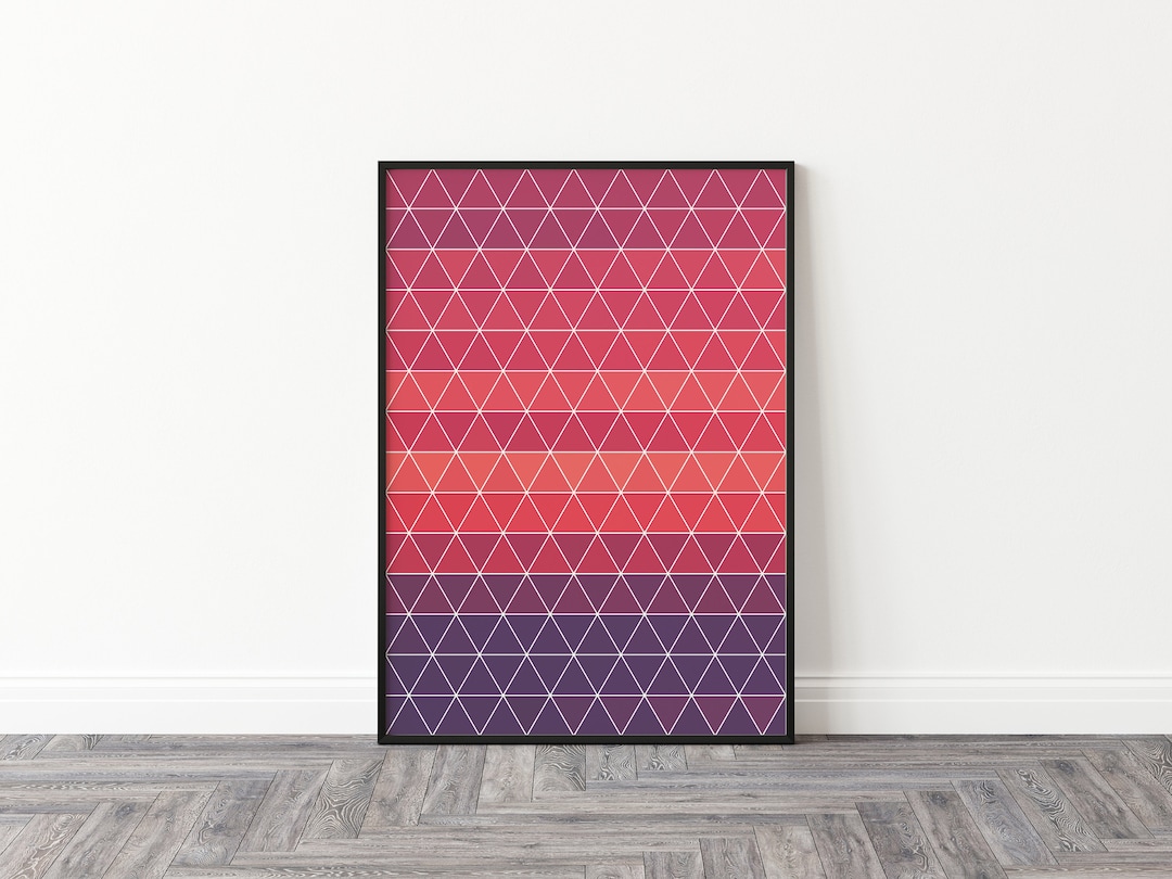 Geometric Triangle Wall Art | Colourful Abstract Poster Print | Islamic ...