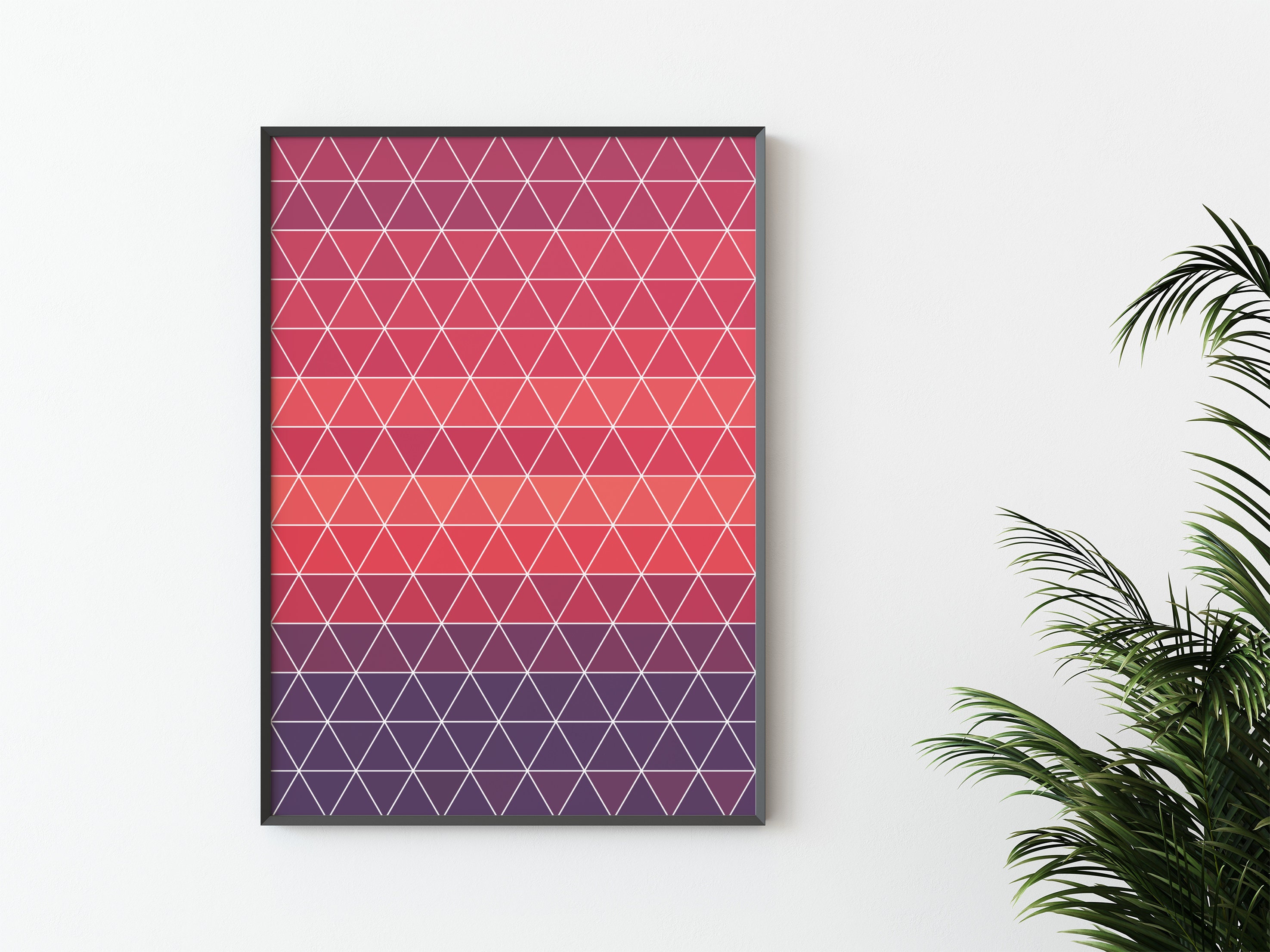 Geometric Triangle Wall Art | Colourful Abstract Poster Print | Islamic ...