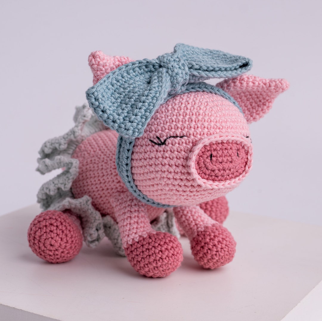 Crochet Piggy, Amigurumi Piggy, Crochet Pig Toy, Crochet Pig Stuffed ...