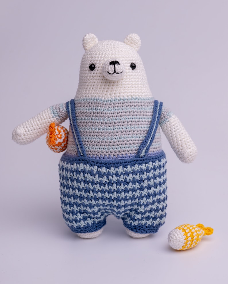 Crochet Polar Bear, Crochet Bear, Crochet Animal, Horacio Bear, Stuffed ...