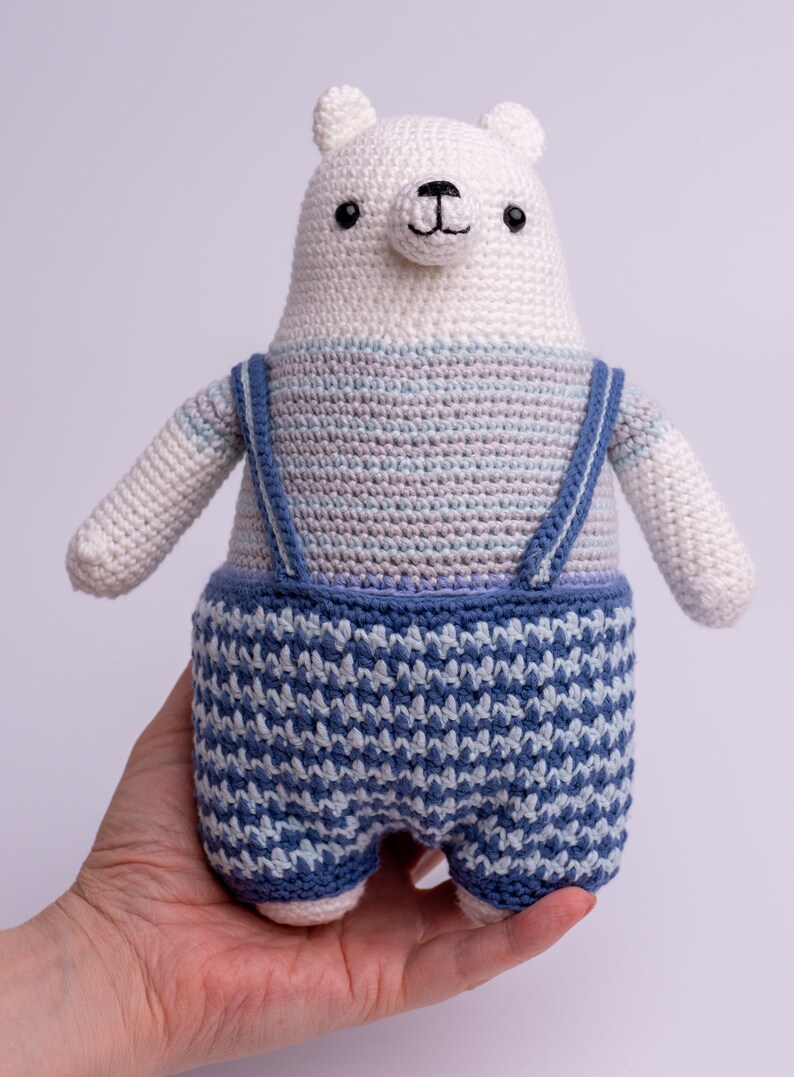 Crochet Polar Bear, Crochet Bear, Crochet Animal, Horacio Bear, Stuffed ...