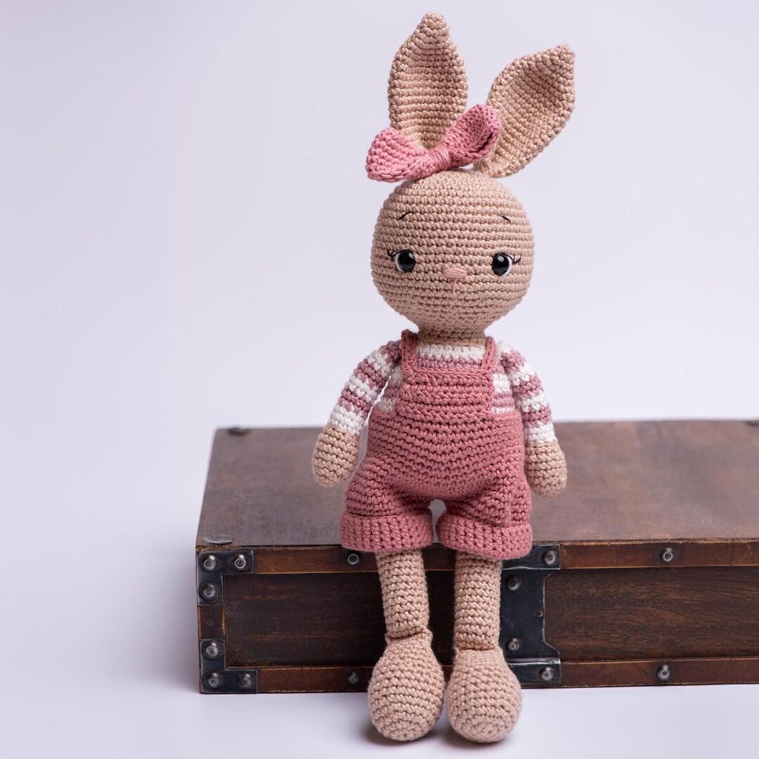 Crochet Bunny, Crochet Bunny Doll, Crochet Bunny Stuffed Toy, Handmade ...