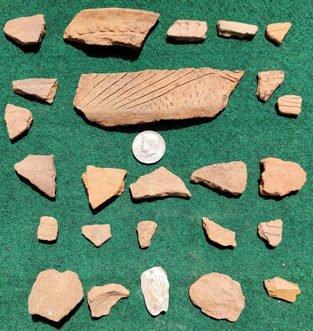 20 Native American Indian Pottery Sherds North Georgia Artifacts ...