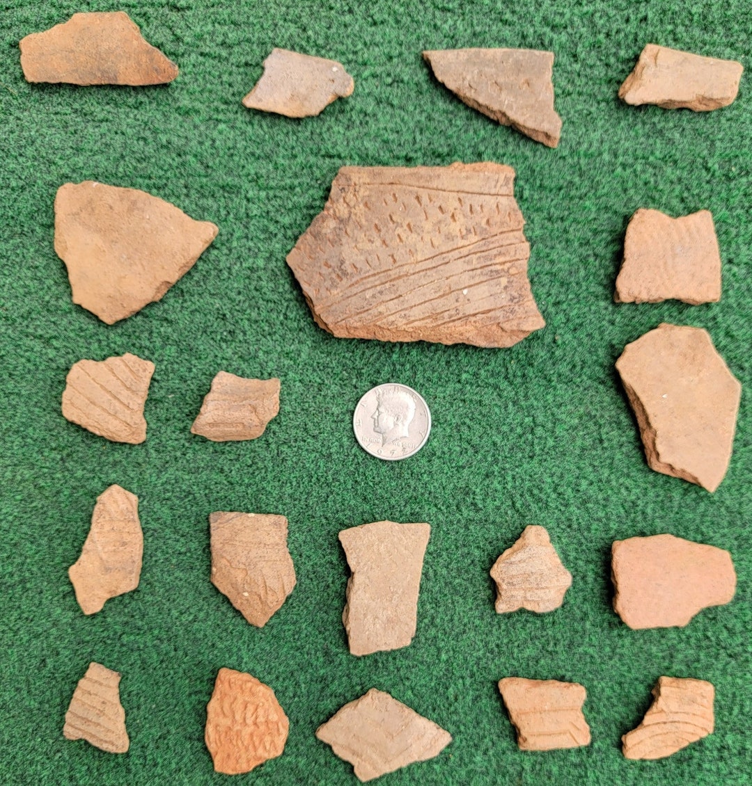 18 Native American Indian Pottery Sherds North Georgia Artifacts ...