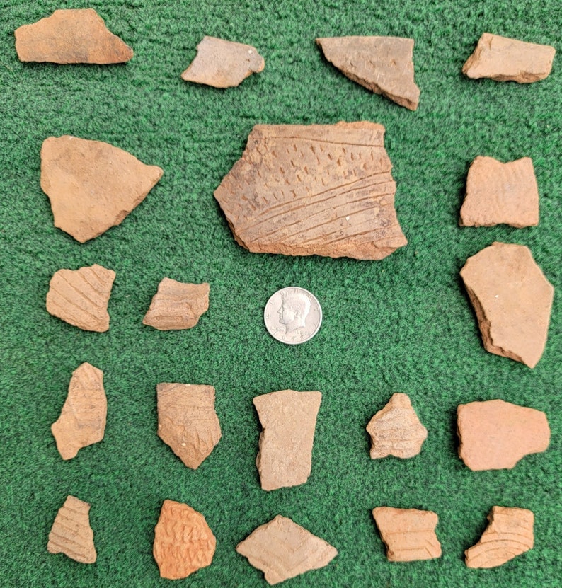 18 Native American Indian Pottery Sherds North Georgia Artifacts ...
