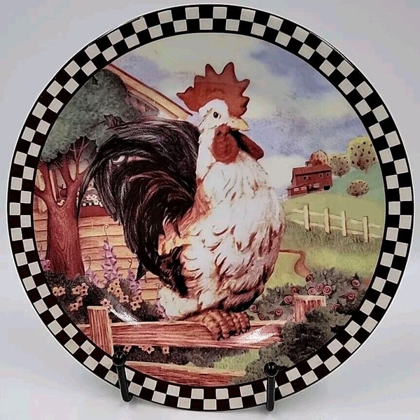 Black White Rooster - Etsy