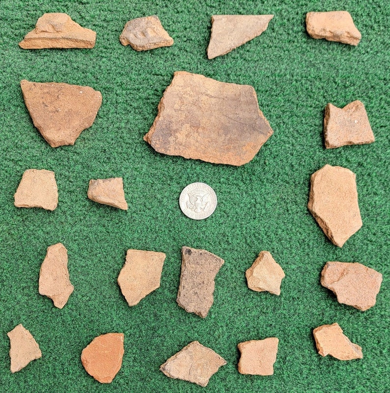 18 Native American Indian Pottery Sherds North Georgia Artifacts ...