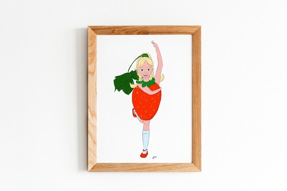 FINE ART Print Illustration SENGA Strawberry by Henry Rose | Etsy