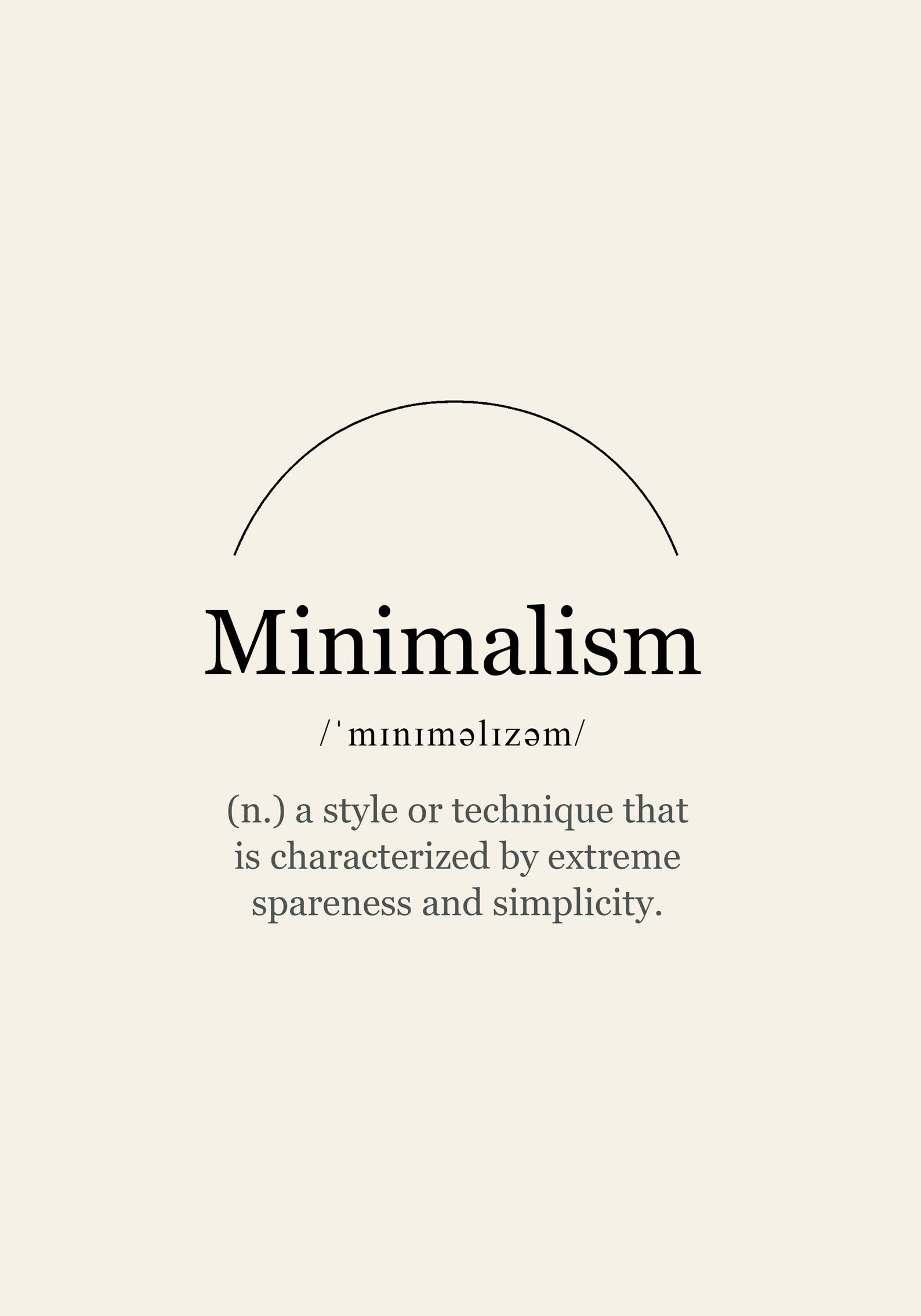 Minimalism Poster – Simple Typography Wall Art 21x30 Cm With Frame ...