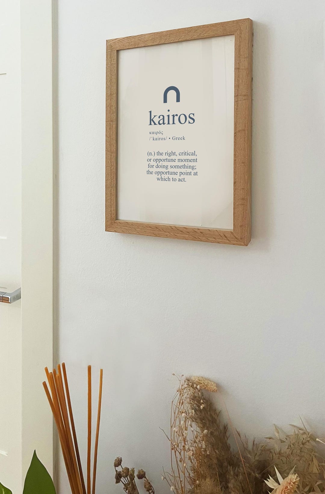 Kairos Poster – Minimalist Philosophy Typography Print 21x30 Cm With ...