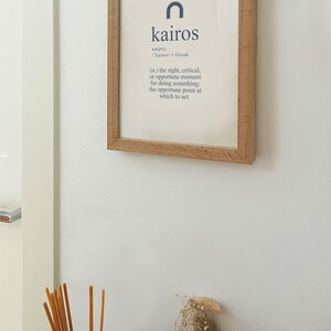 Kairos Poster – Minimalist Philosophy Typography Print 21x30 Cm With ...