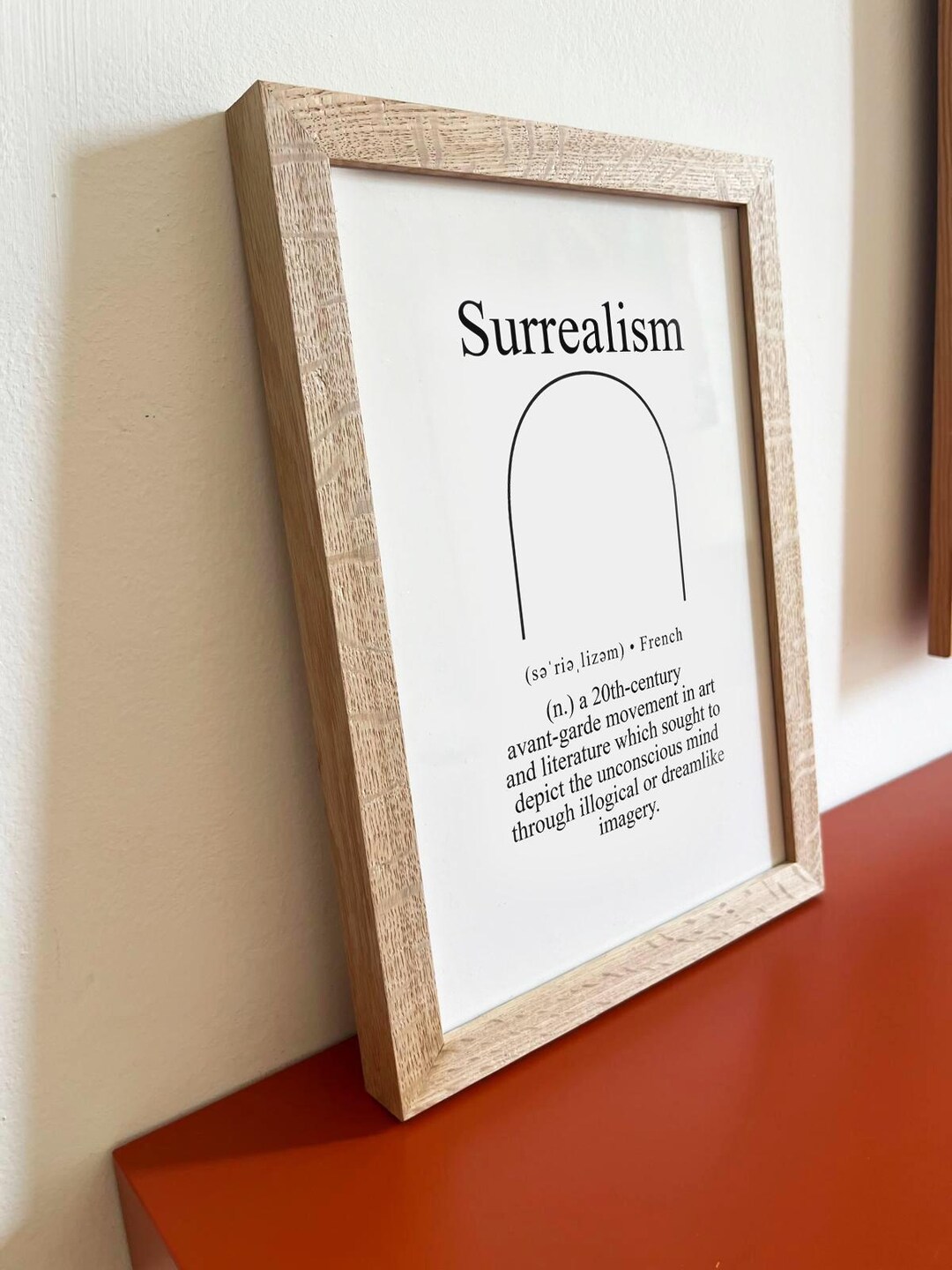 Surrealism Poster – Artistic Typography Print 21x30 Cm With Frame ...