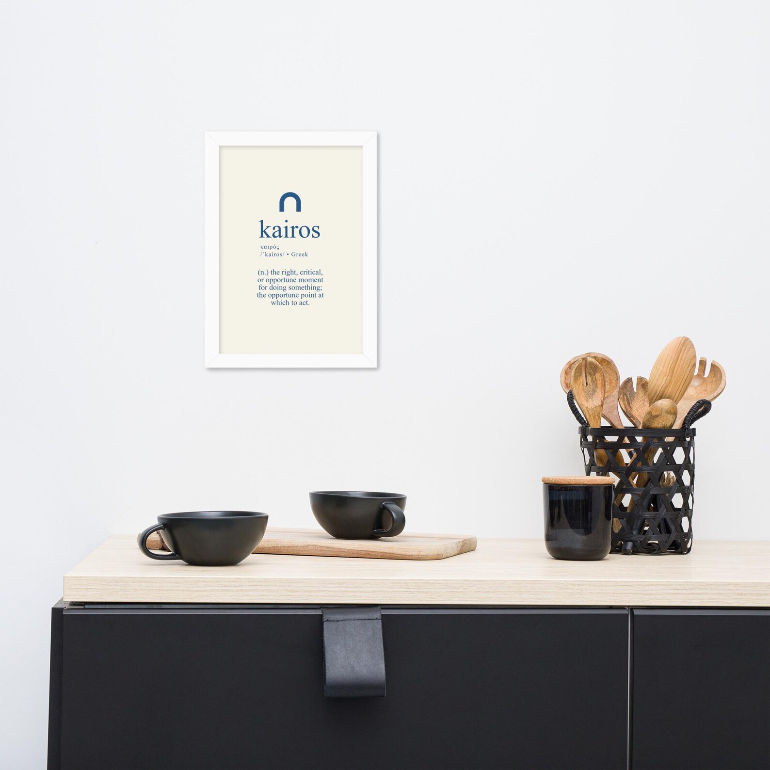 Kairos Poster – Minimalist Philosophy Typography Print 21x30 Cm With ...
