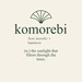 Komorebi Poster – Japanese Sunlight Typography Print 21x30 Cm With ...