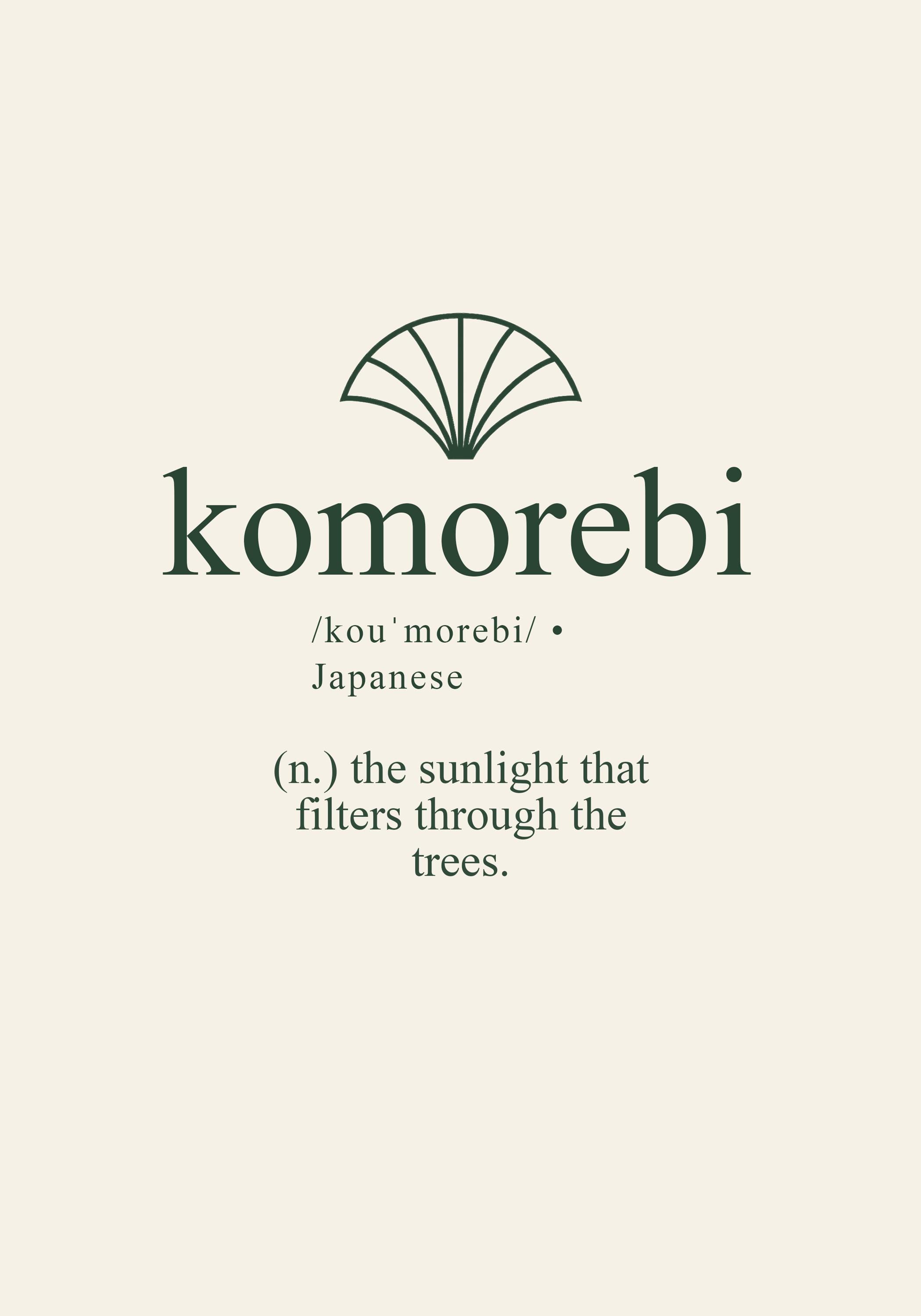 Komorebi Poster – Japanese Sunlight Typography Print 21x30 Cm With ...