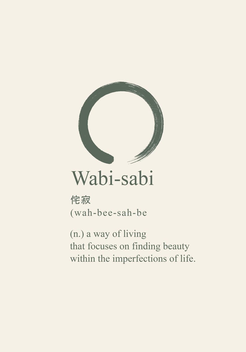 Wabi-sabi Poster – Japanese Aesthetic Typography Print 21x30 Cm With ...