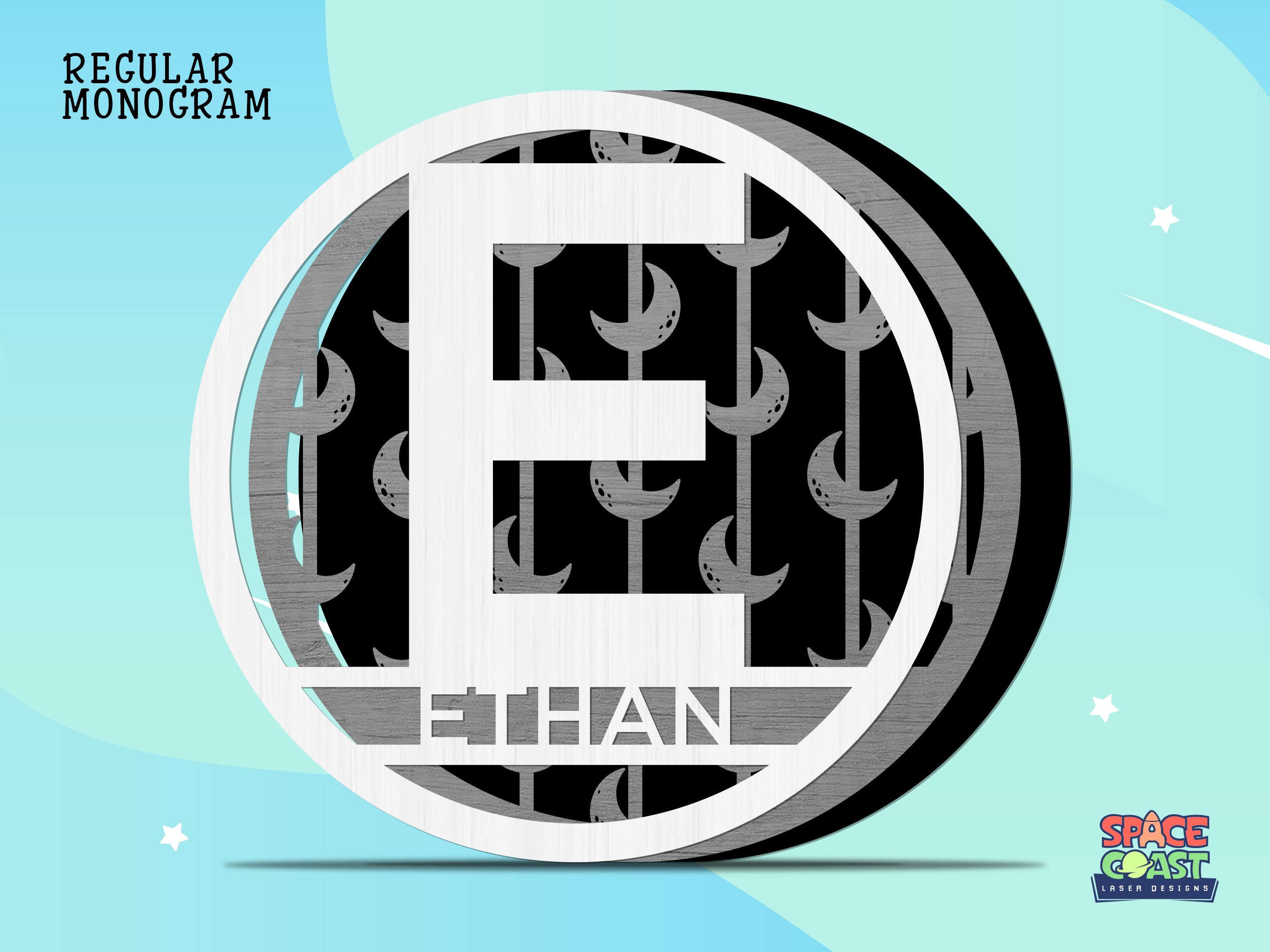 Munchkin Monograms - Space Collection - Children Decor - SVG File ...