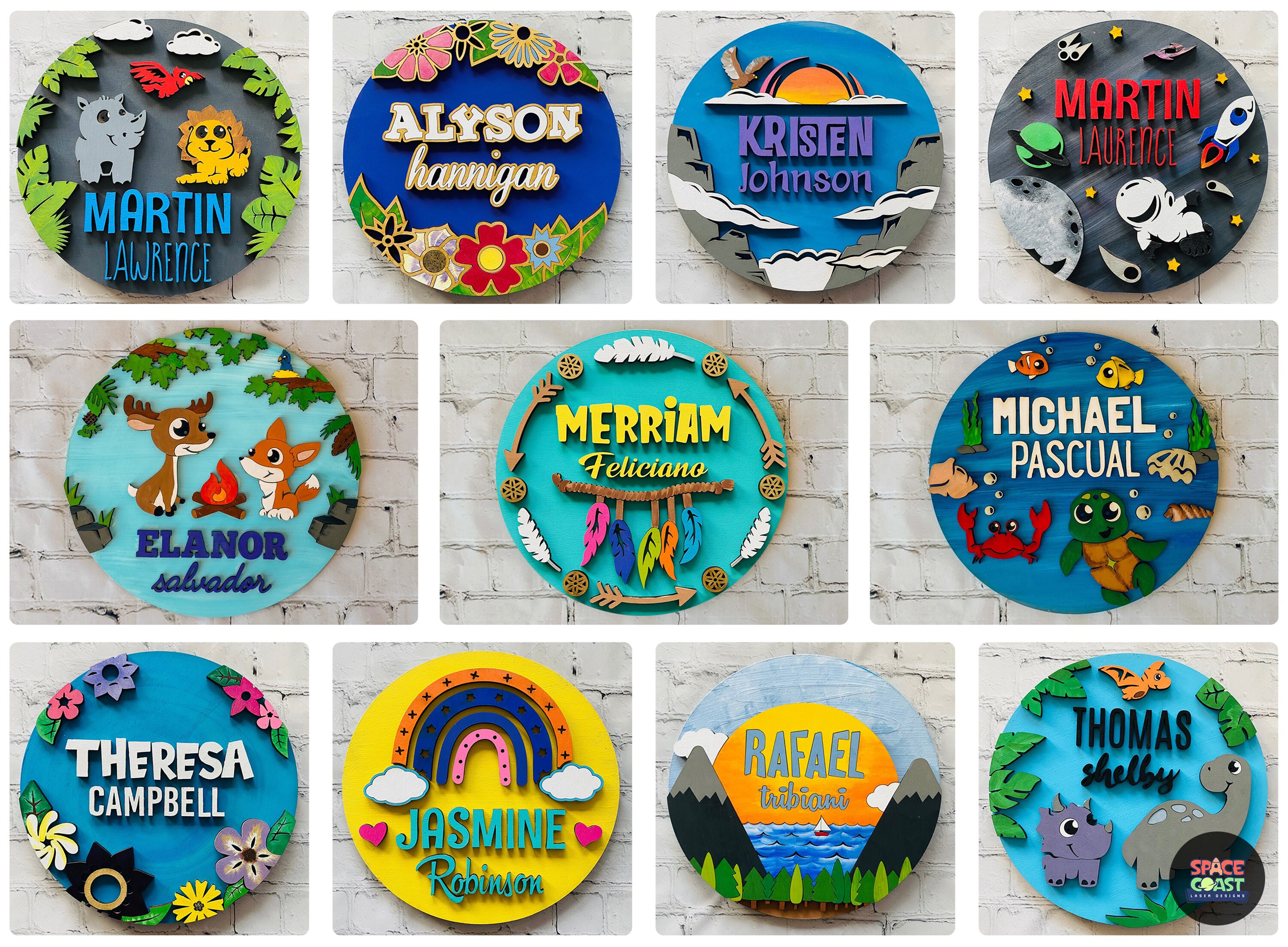 Roundy Rounds Children Decor SVG File Download Glowforge | Etsy