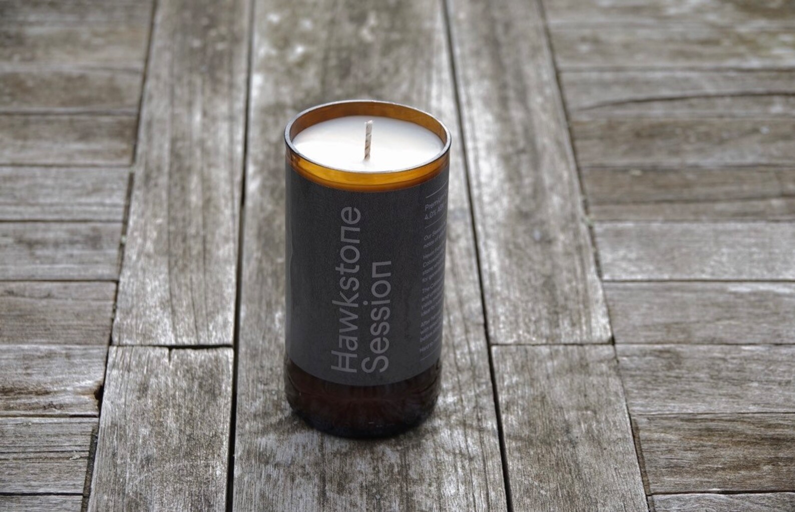Jeremy Clarksons Hawkstone Session Beer Bottle Candle Upcycled With ...