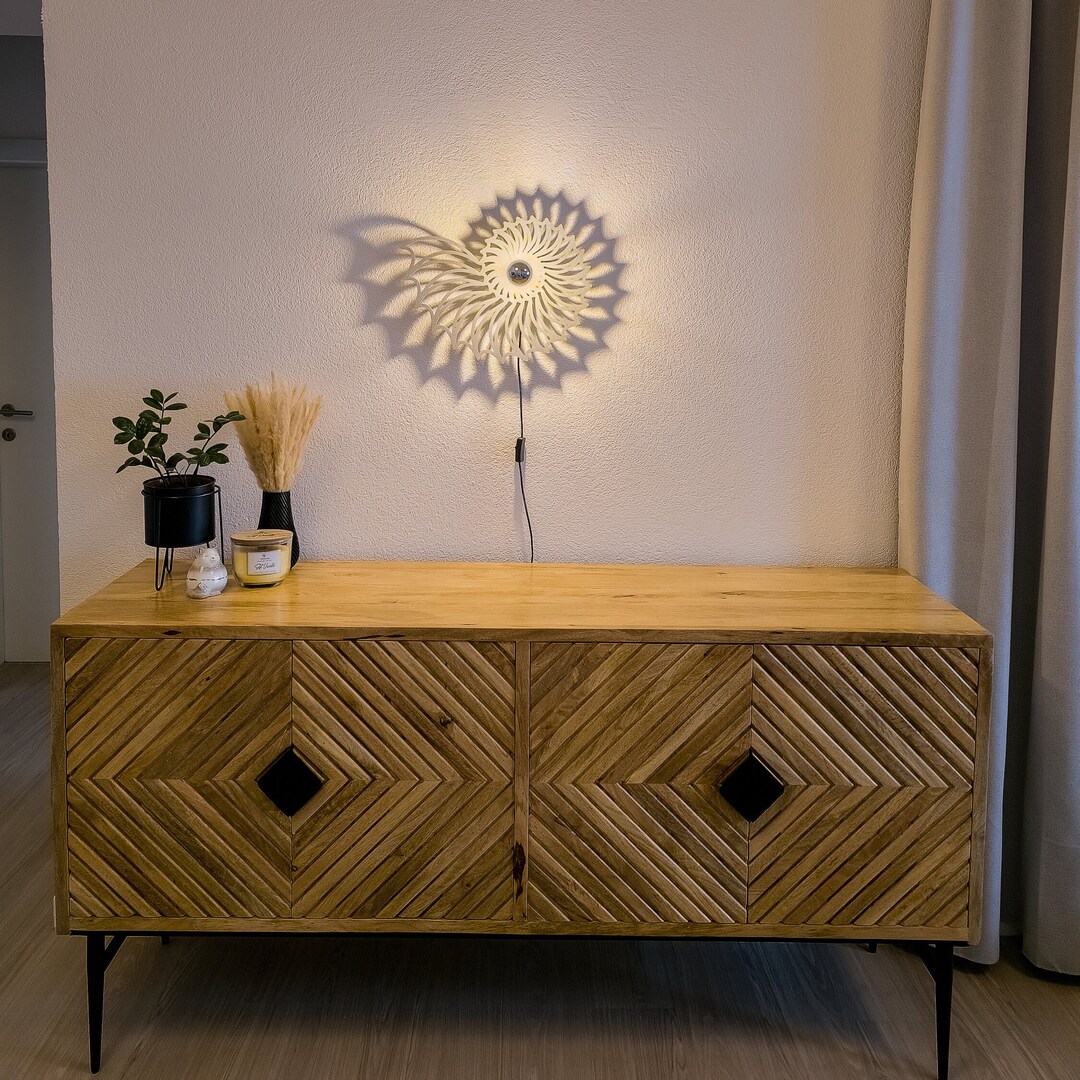 Stone Wall Lamp, Concrete Lamp, Stone Look Lighting, Wooden Wall Lamp ...