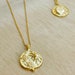 Sun Necklace Gold Coin Necklace Coin Necklace Gold - Etsy