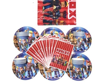 Roblox Party Plates | Etsy