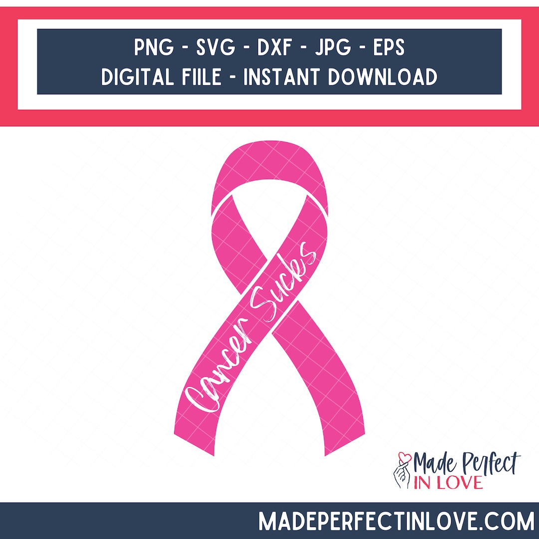 Cancer Sucks Png, Cancer Sucks Svg, Cancer Awareness Png, Cancer Ribbon ...