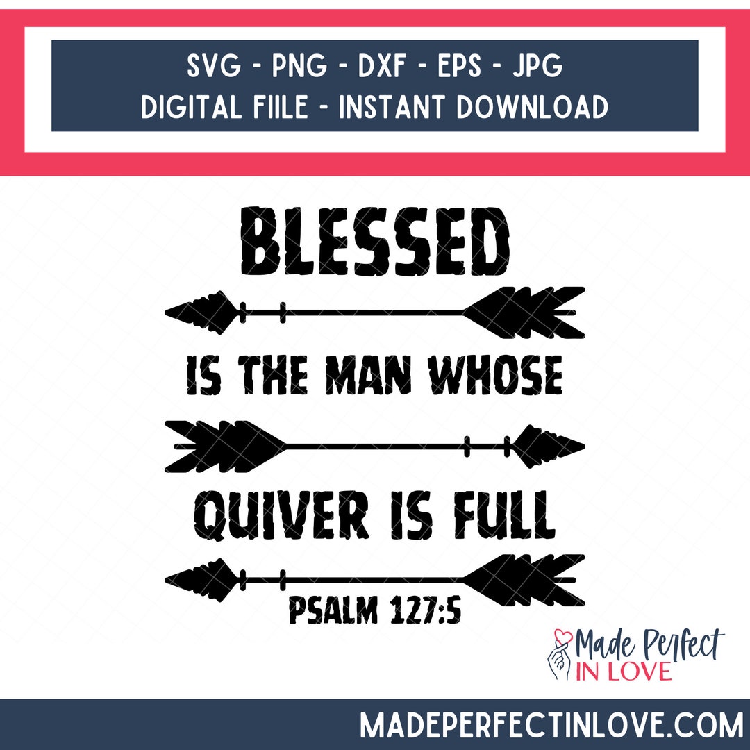 Blessed is the Man Svg, Psalm 27 Svg, Bible Verse Svg, Bible Verse Png ...