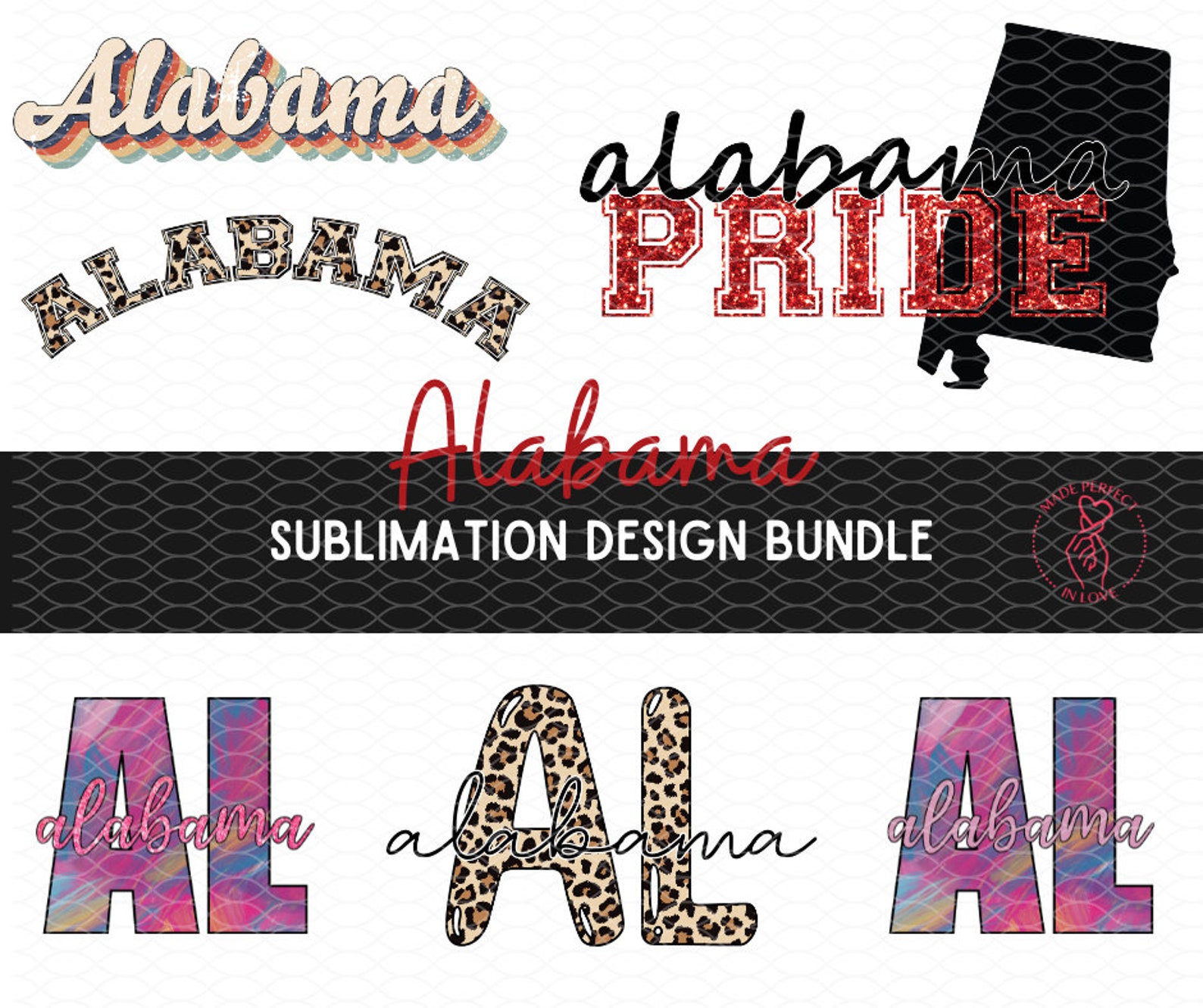 Alabama Sublimation Design Bundle, Alabama Sublimation Designs, Alabama ...