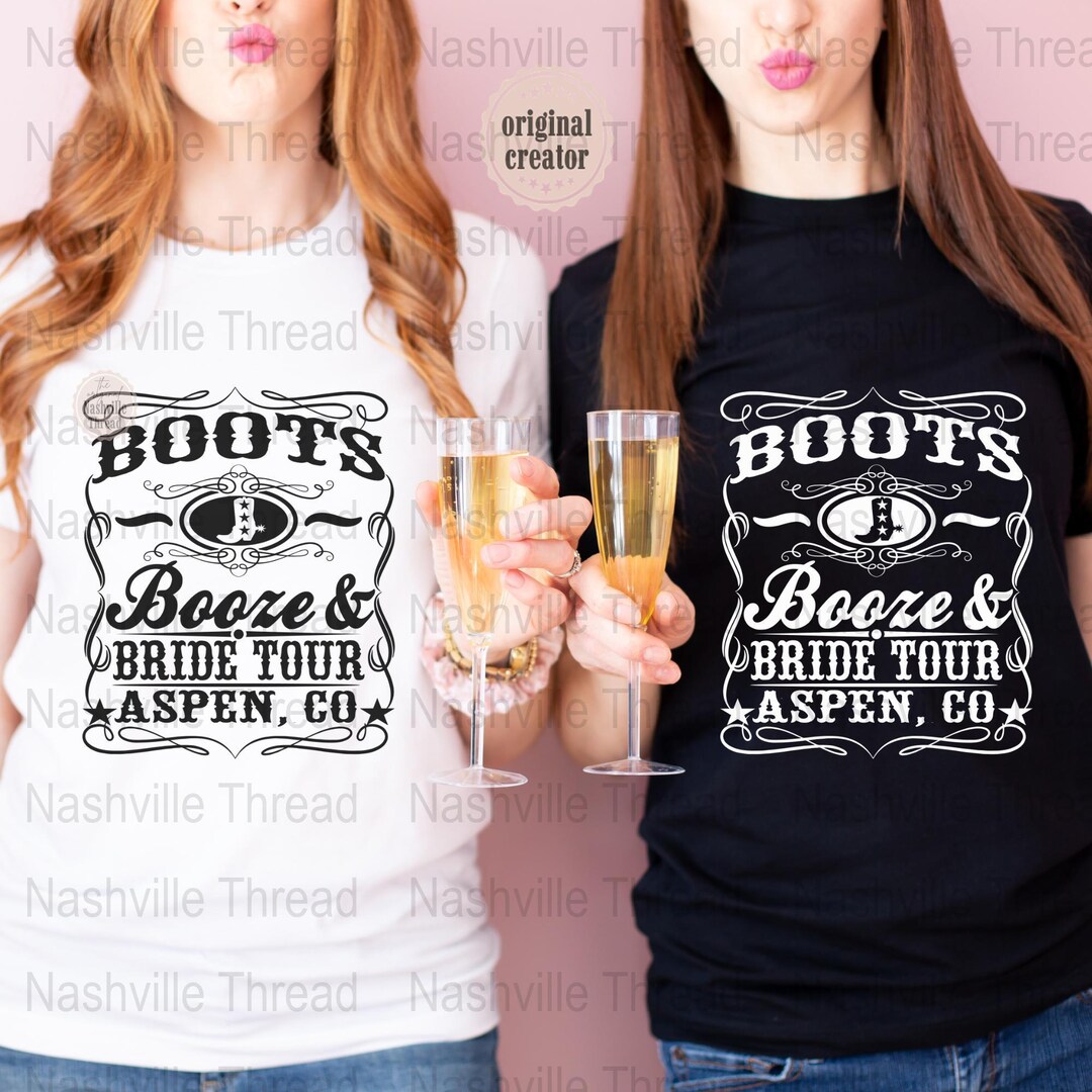 Aspen Boots Booze Besties PNG, Cowgirl Bach, Western Sublimation ...