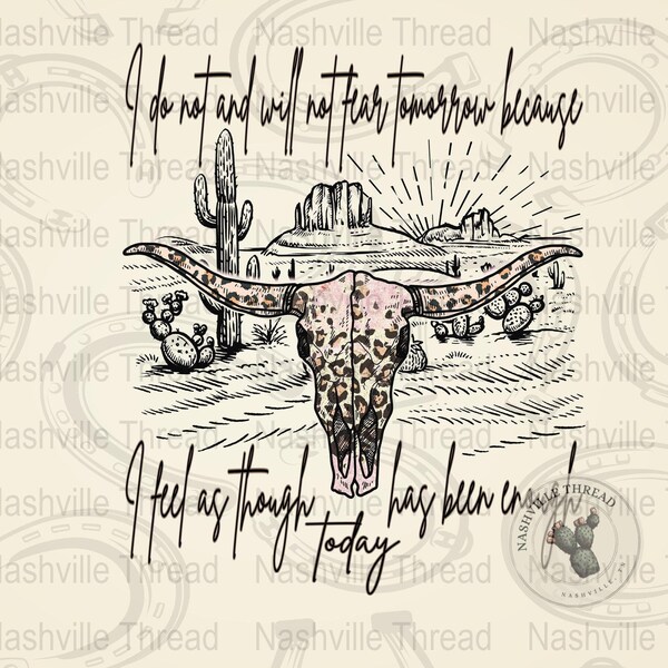 I Will Not Fear Tomorrow - Etsy