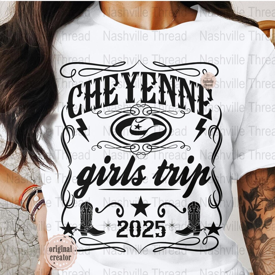 Cheyenne Girls Trip PNG, Retro Cowgirl, Whiskey, Western Sublimation ...