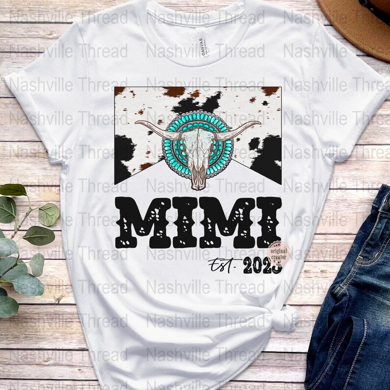 Western Mimi Est 2023 Country Mama PNG, Cowhide, Western Sublimation ...